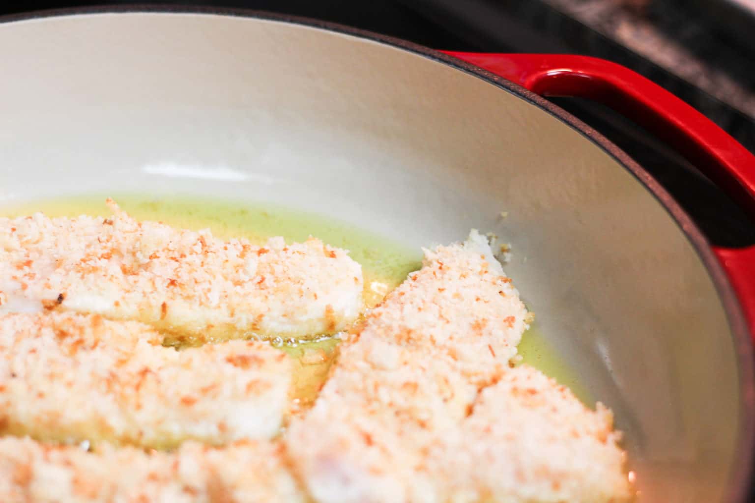 Pan-Fried Halibut with Sourdough Breadcrumbs - Rosehips & Honey