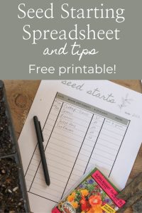 Seed Starting Spreadsheet and Tips - Rosehips & Honey