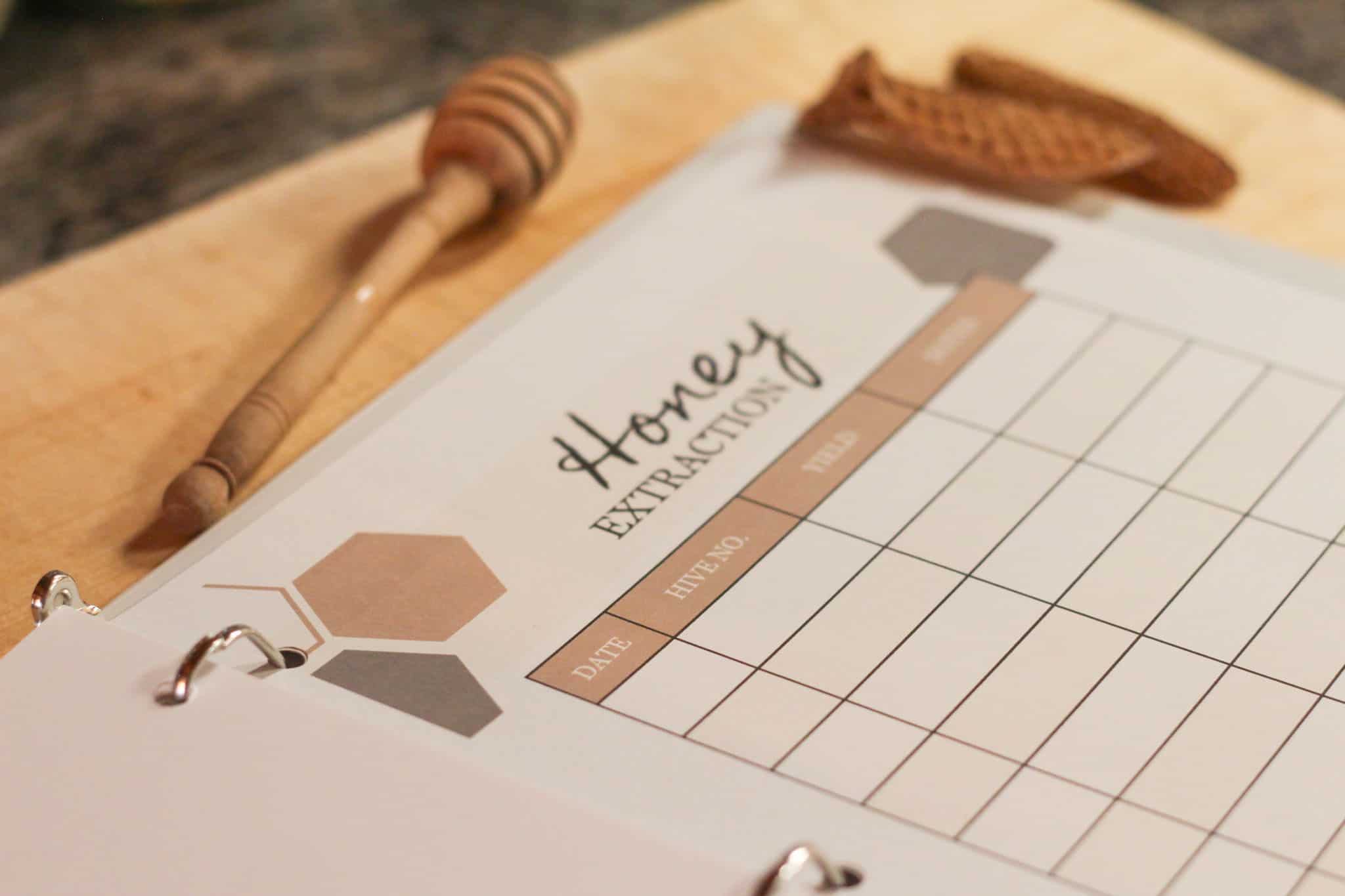 Beekeeping Records - Rosehips & Honey