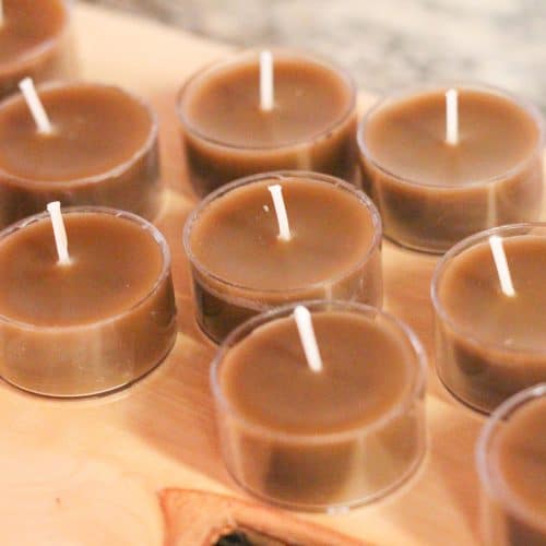 DIY Tea Light Candles - Rosehips & Honey